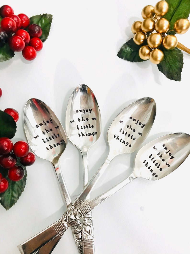 Enjoy the Little Things Teaspoon-silver Plated | Etsy