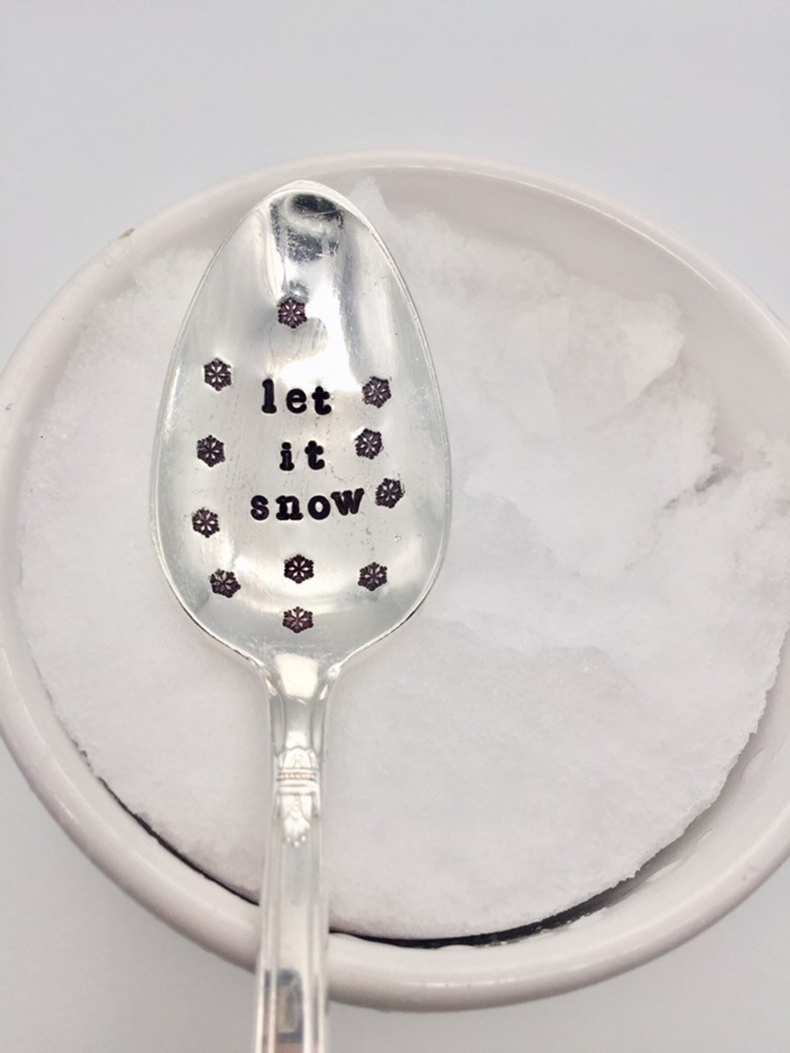 Let It Snow Coffee Spoon Snowflakes Spoon Vintage Silver - Etsy