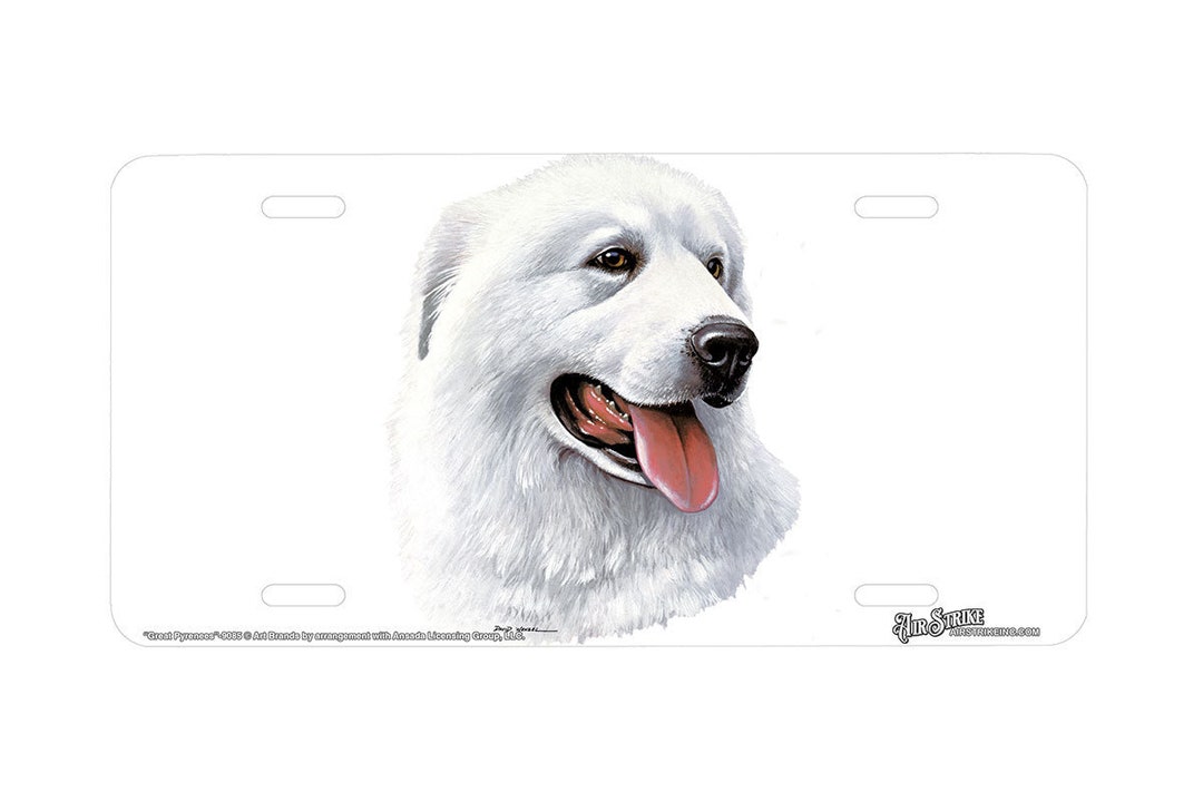 Airstrike great Pyrenees Decorative License Plate by Art Brands - Etsy