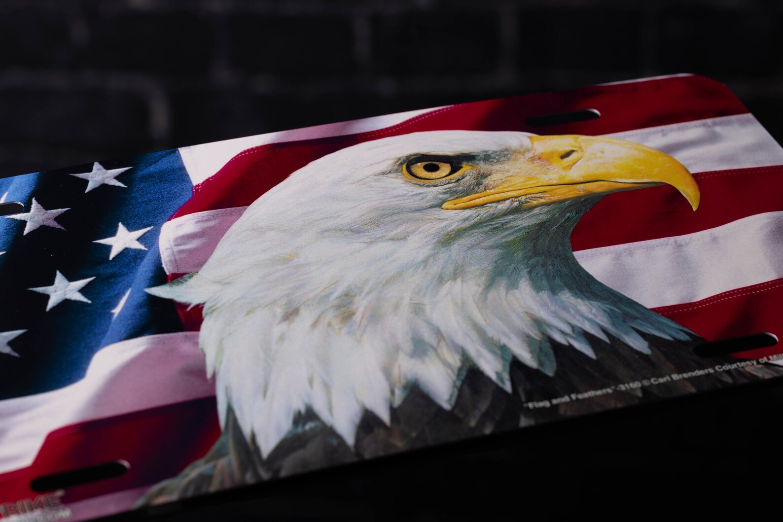 3160-”patriotic Power”-american Flag and Bald Eagle Decorative License ...