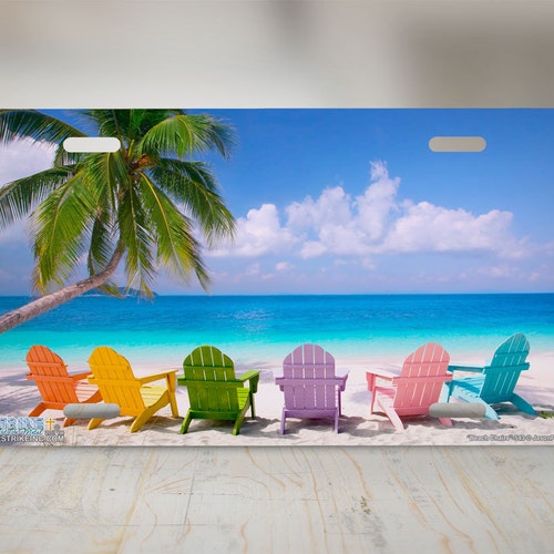 Beach Chairs License Plate - Etsy