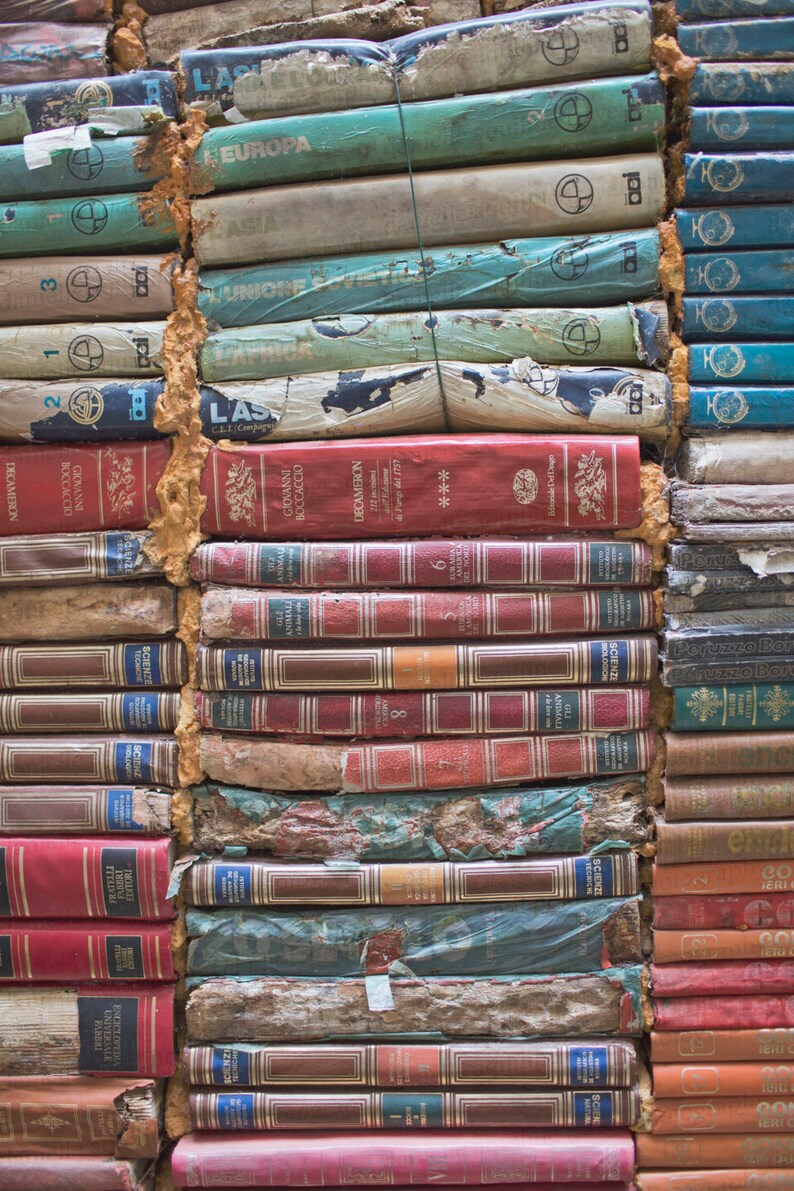 Vintage Books Art, Vintage Books Photo, Venice Italy Photography ...