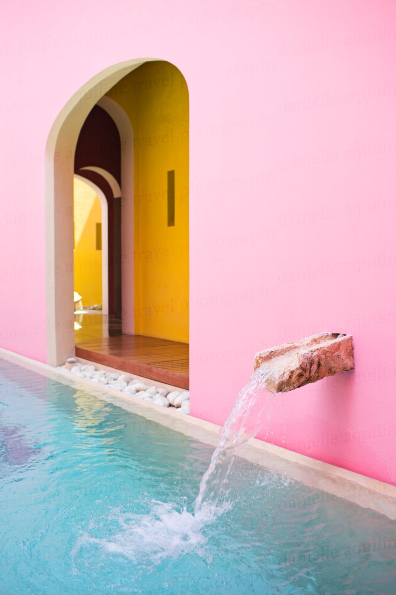 Merida Mexico Photography, Yucatan Mexico Art, Pink Architecture ...
