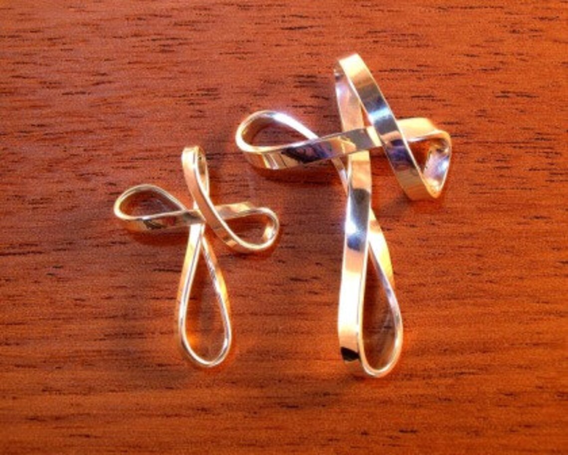 Infinity Cross Pendant of Sterling Silver is Handmade Art Jewelry - Etsy