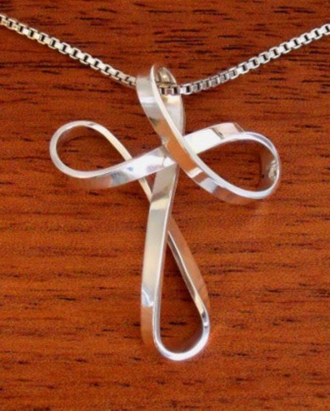 Infinity Cross Pendant of Sterling Silver is Handmade Art Jewelry - Etsy
