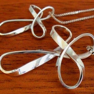 Infinity Cross Pendant of Sterling Silver is Handmade Art Jewelry - Etsy
