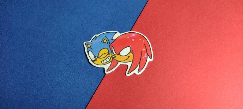 Sonic and Knuckles Hard Enamel Pin Fan Merch Unofficial - Etsy