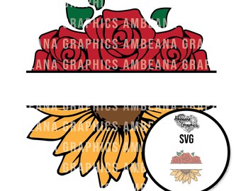 Sunflower Rose Svg - Etsy