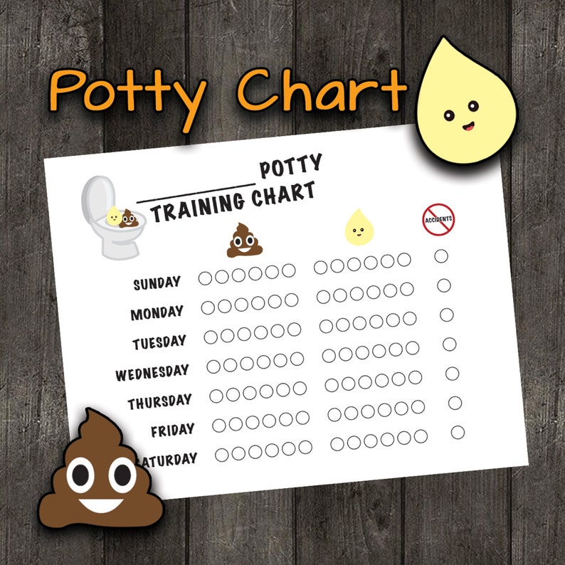 Tabla de entrenamiento para ir al baño | Etsy
