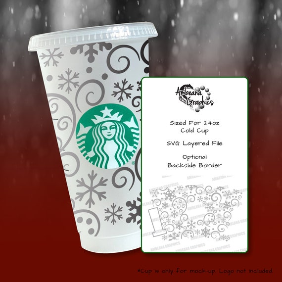 Starbucks Cold Cup Snowflake Wonderland | Etsy