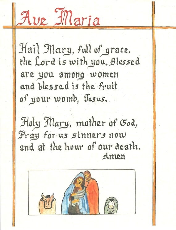 Ave Maria in English - Etsy