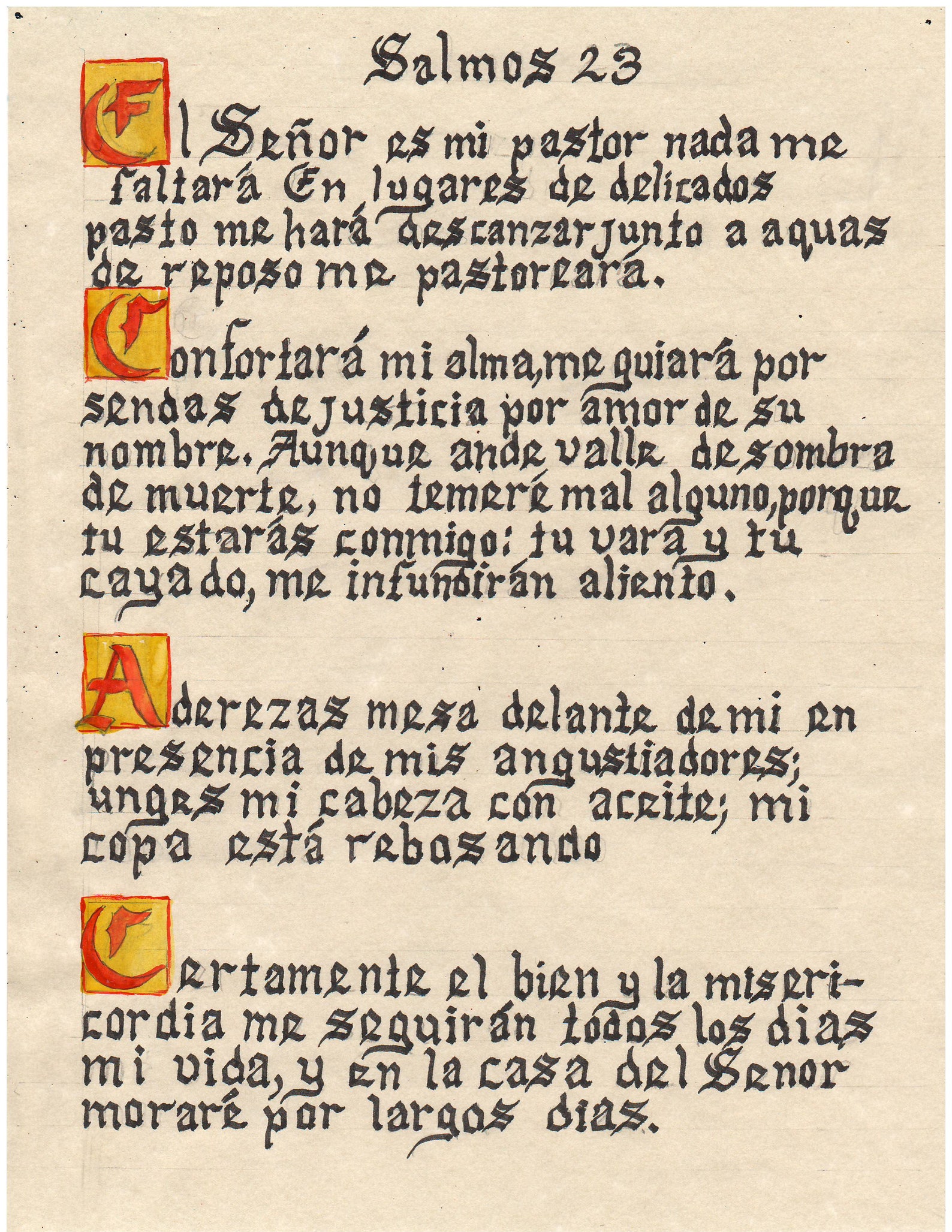 The 23rd Psalm In Spanish Etsy the-23rd-psalm-in-spanish-etsy