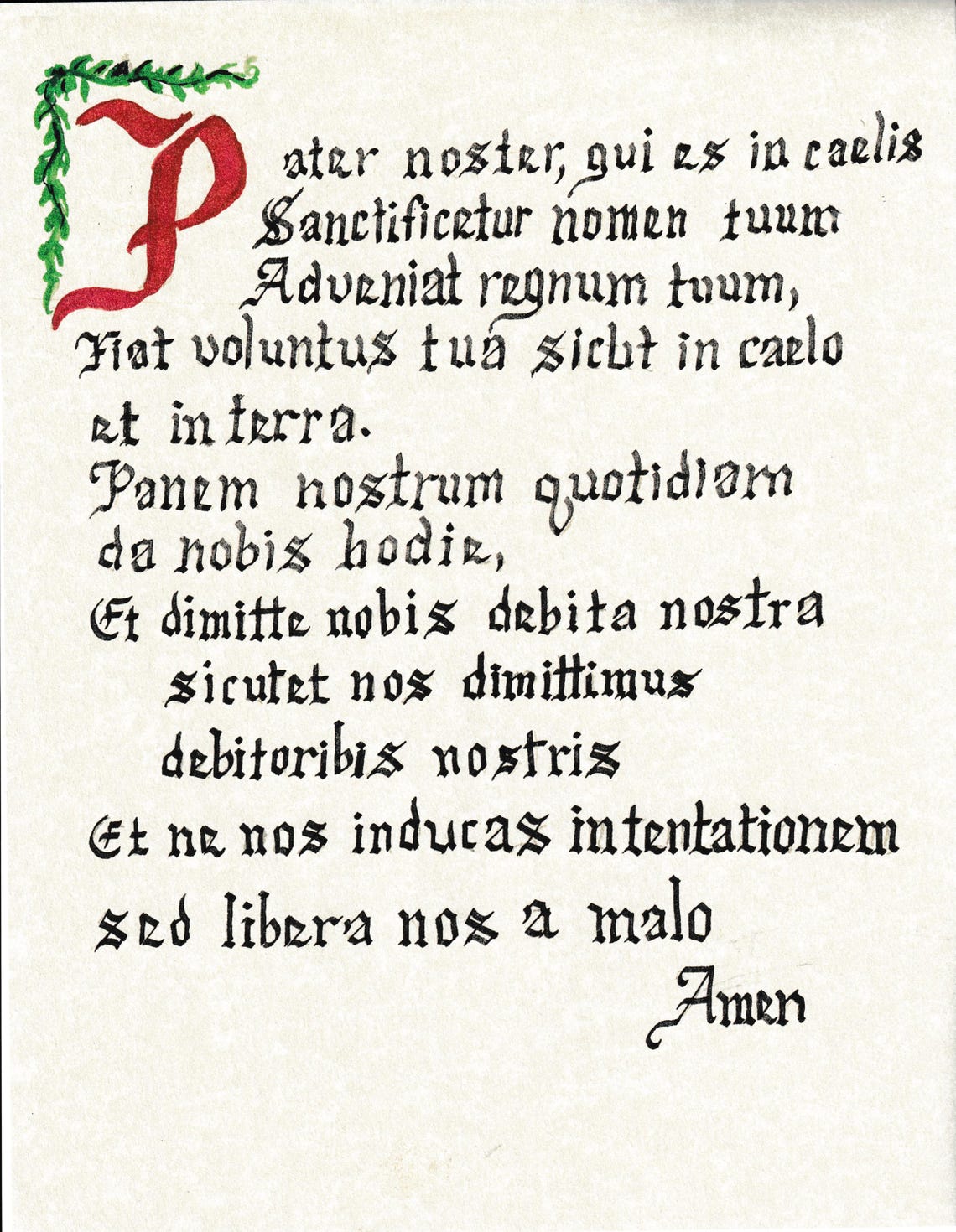 Pater Noster, the Lord's Prayer in Latin - Etsy