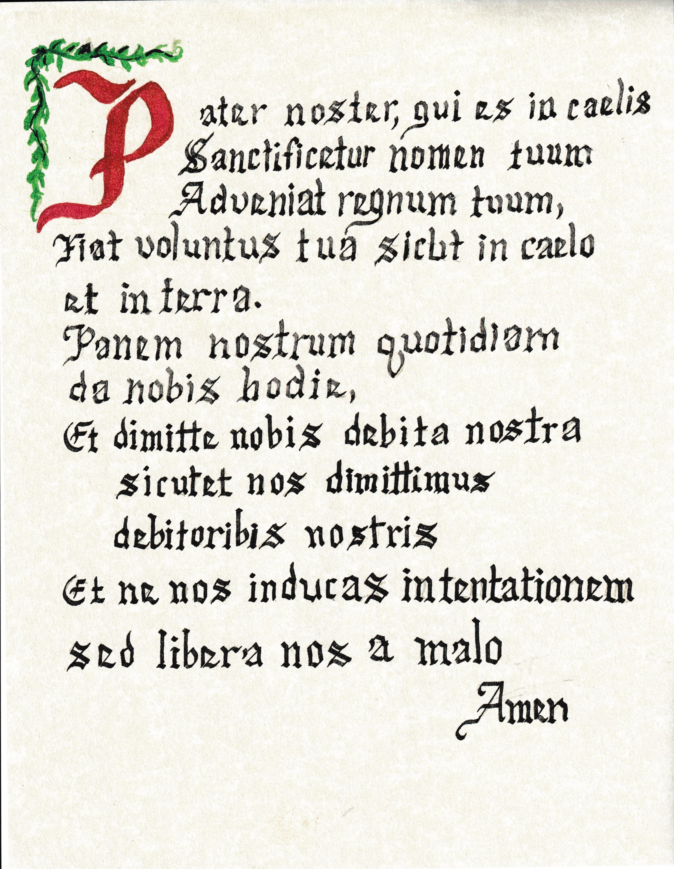 Pater Noster, the Lord's Prayer in Latin - Etsy