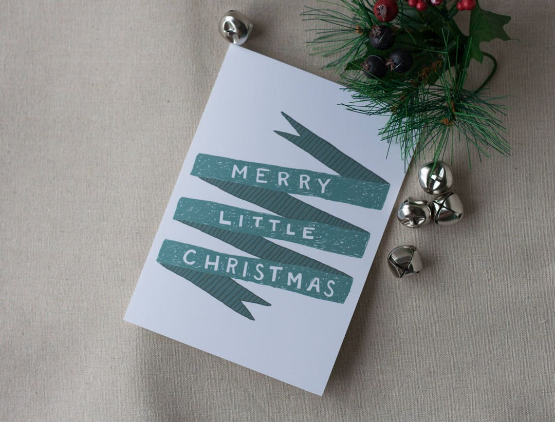 Holiday Card Merry Little Christmas Instant Download, Cute Christmas ...