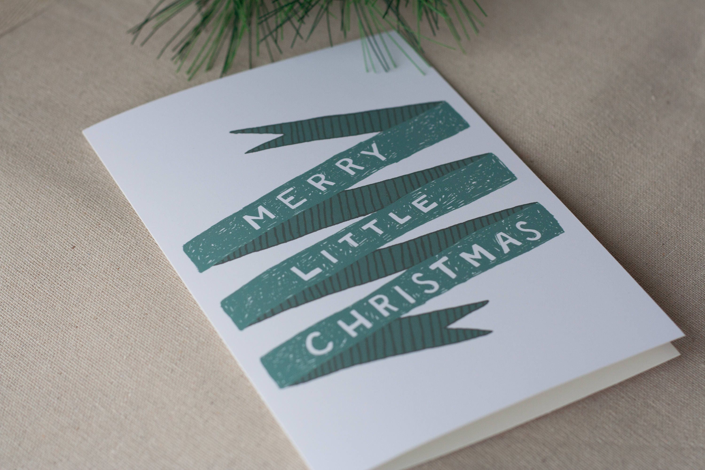 Holiday Card Merry Little Christmas Instant Download Cute - Etsy