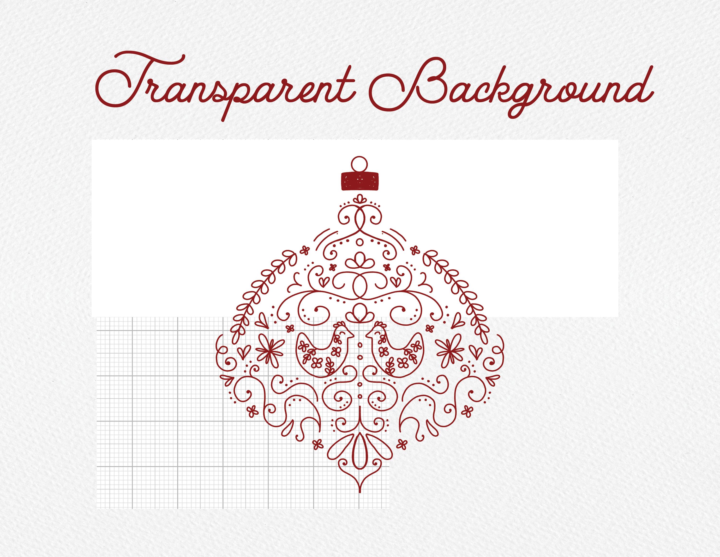Ornament Clip Art, Christmas Line Art Holiday Ornament Line Art ...