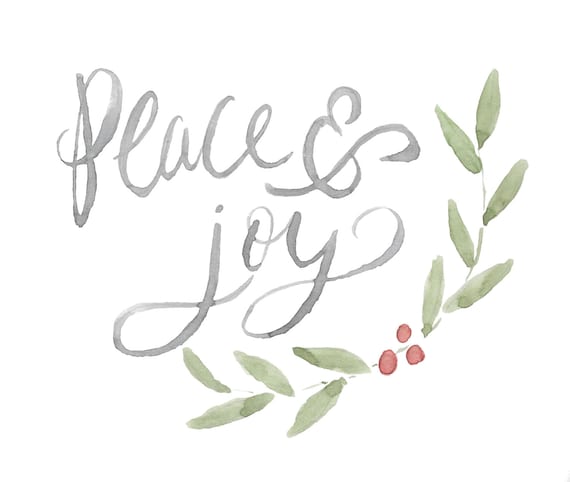 Christmas Clipart Peace and Joy Graphic Instant Download | Etsy