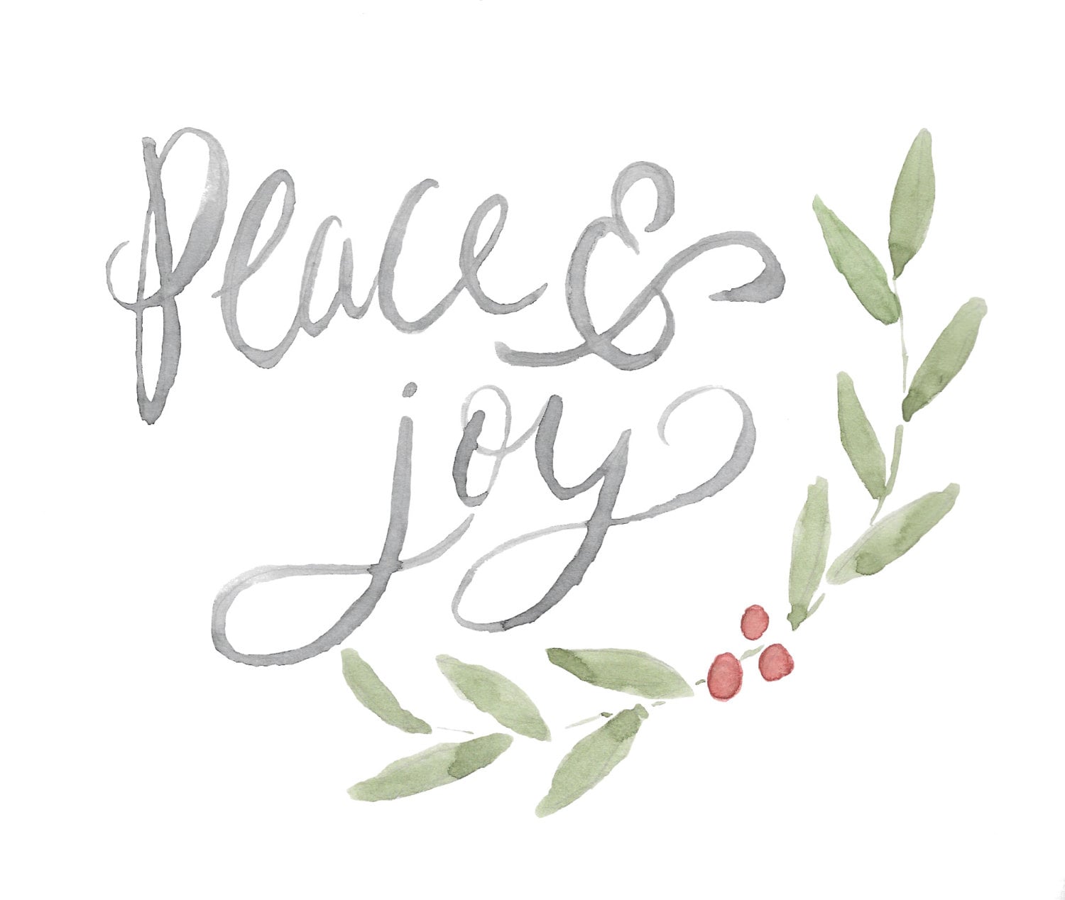 Christmas Clipart Peace and Joy Graphic Instant Download, Christmas ...