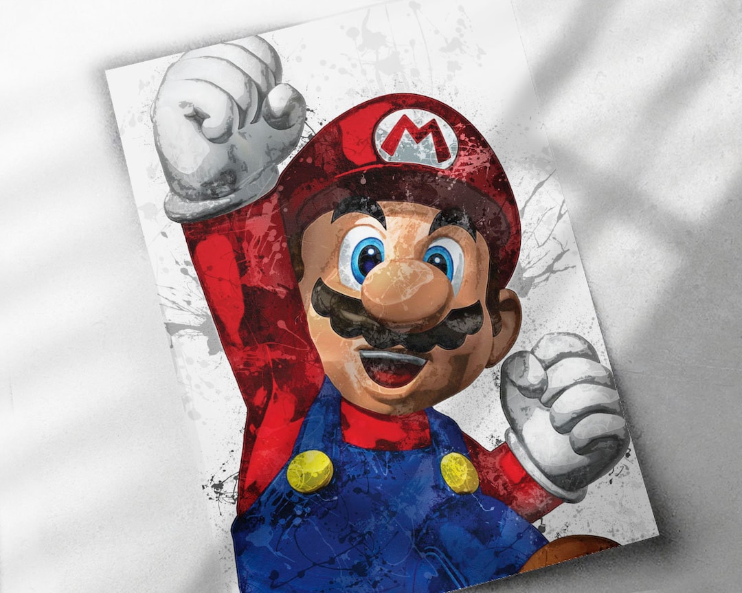 Super Mario Poster, Canvas Wrap, or Framed Canvas Print - Kids Decor ...