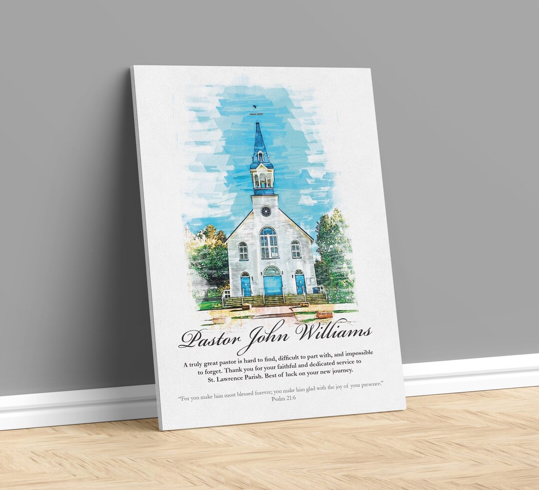 Custom Pastor Gift With Your Church, Printed Poster or Canvas Wrap ...