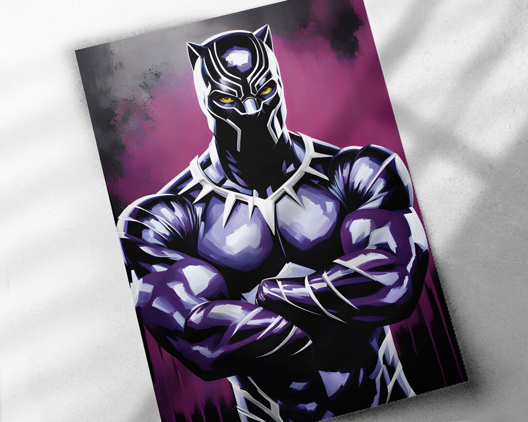 Black Panther Poster, Canvas Wrap, or Framed Canvas Print - Kids Room ...