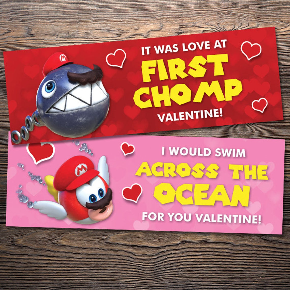 Super Mario Odyssey Inspired Printable Valentine's Day | Etsy