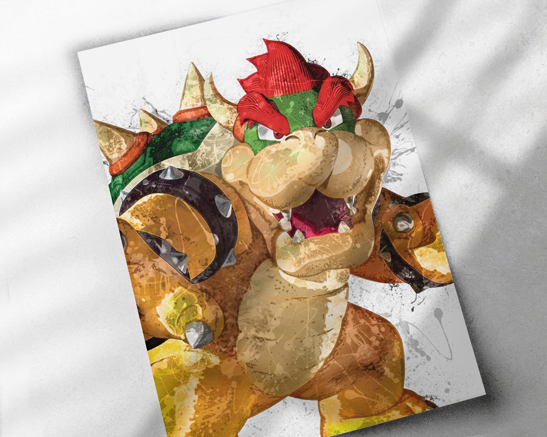 Bowser Poster, Canvas Wrap, or Framed Canvas Print - Kids Decor, Man ...