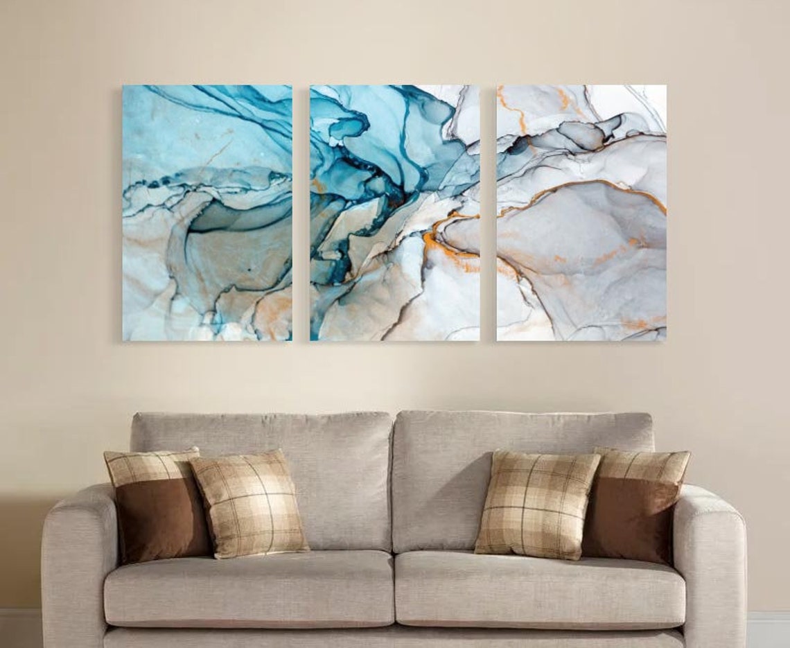 Large Marble Art Marble Canvas Print Beautiful Abstract Art - Etsy