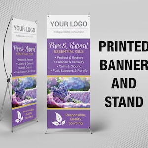 Essential Oils Banner With X Stand - 24" X 63", Printed, Full Color - Etsy