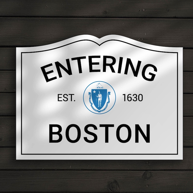 Boston Massachusetts Sign - Etsy