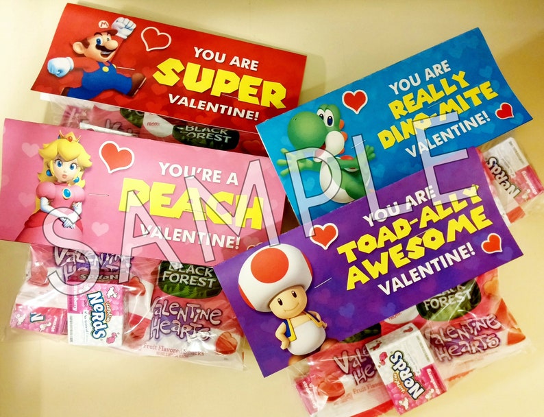 Super Mario Odyssey Inspired Printable Valentine's Day | Etsy