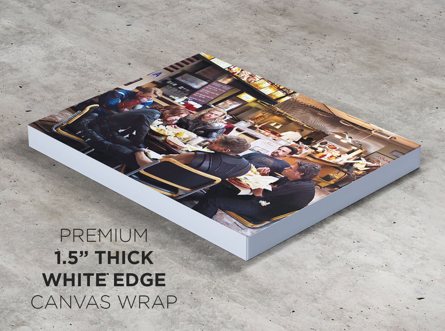Marvel Avengers Shawarma Cafe - Printed Poster or Canvas Warp - Kids ...