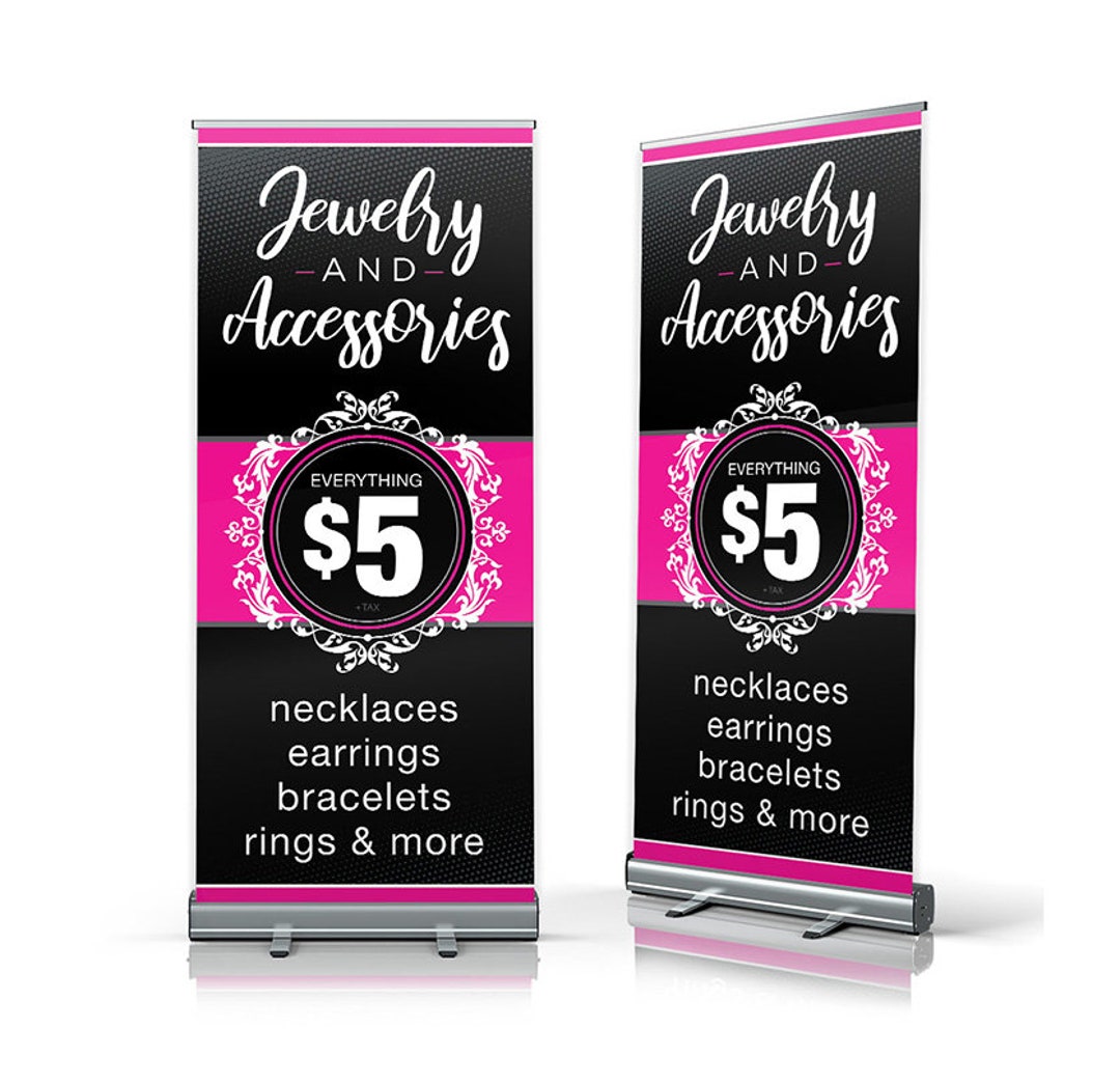 Jewelry Retractable Banner Stand 33x81, Independent Consultant Business ...
