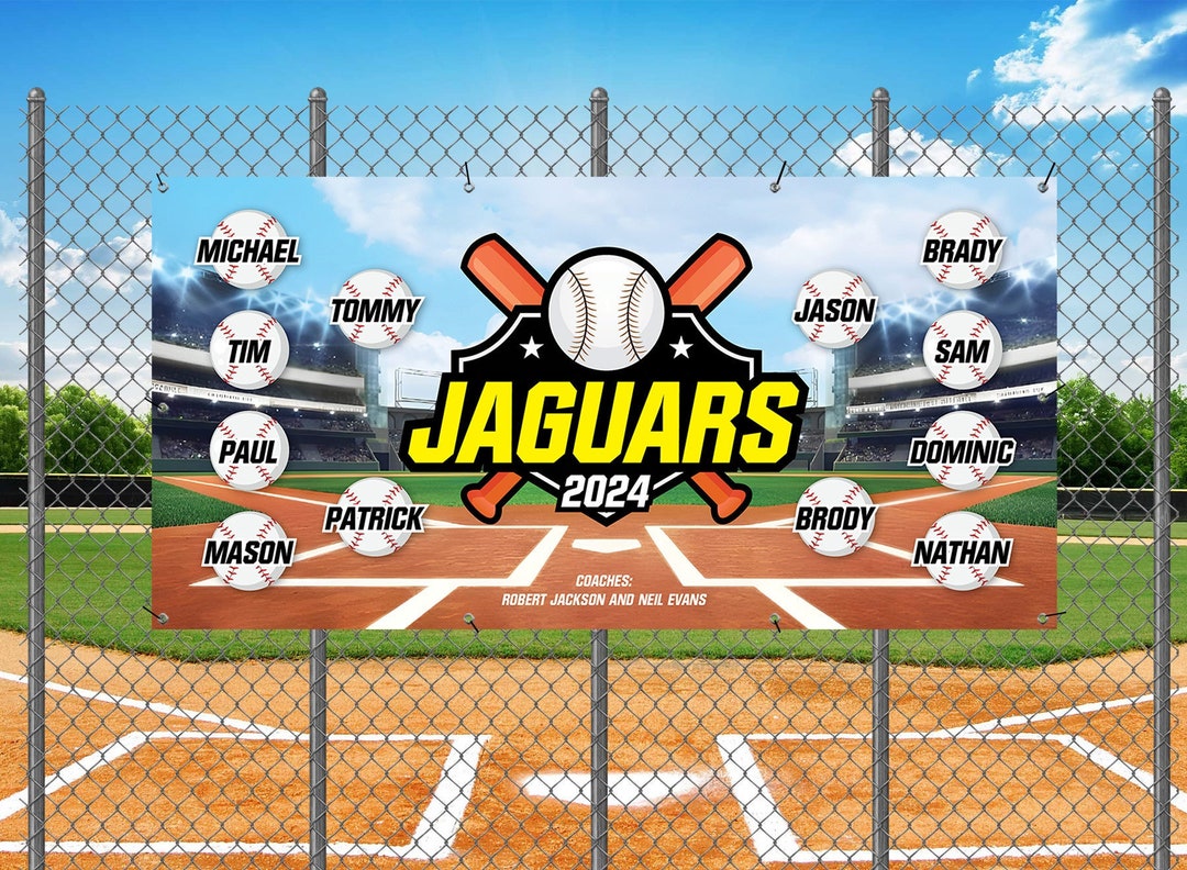 Baseball Team Banner, Softball Team Banner, T-ball Team Banner, Little ...