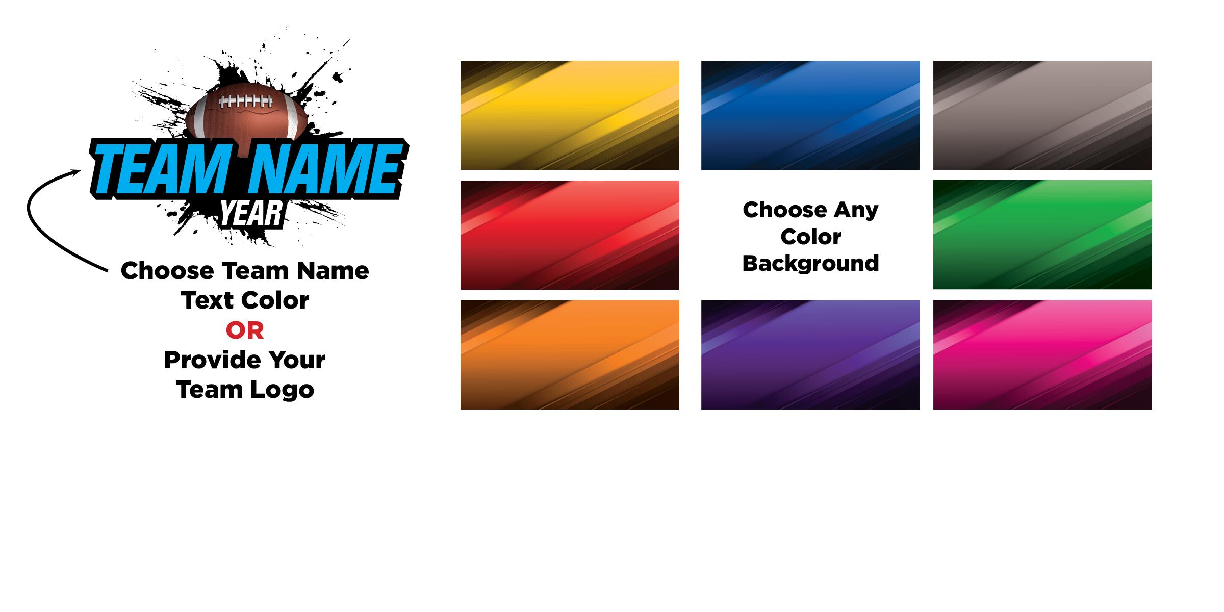Football Team Banner - Custom Football Banner, Printed, Grommets ...