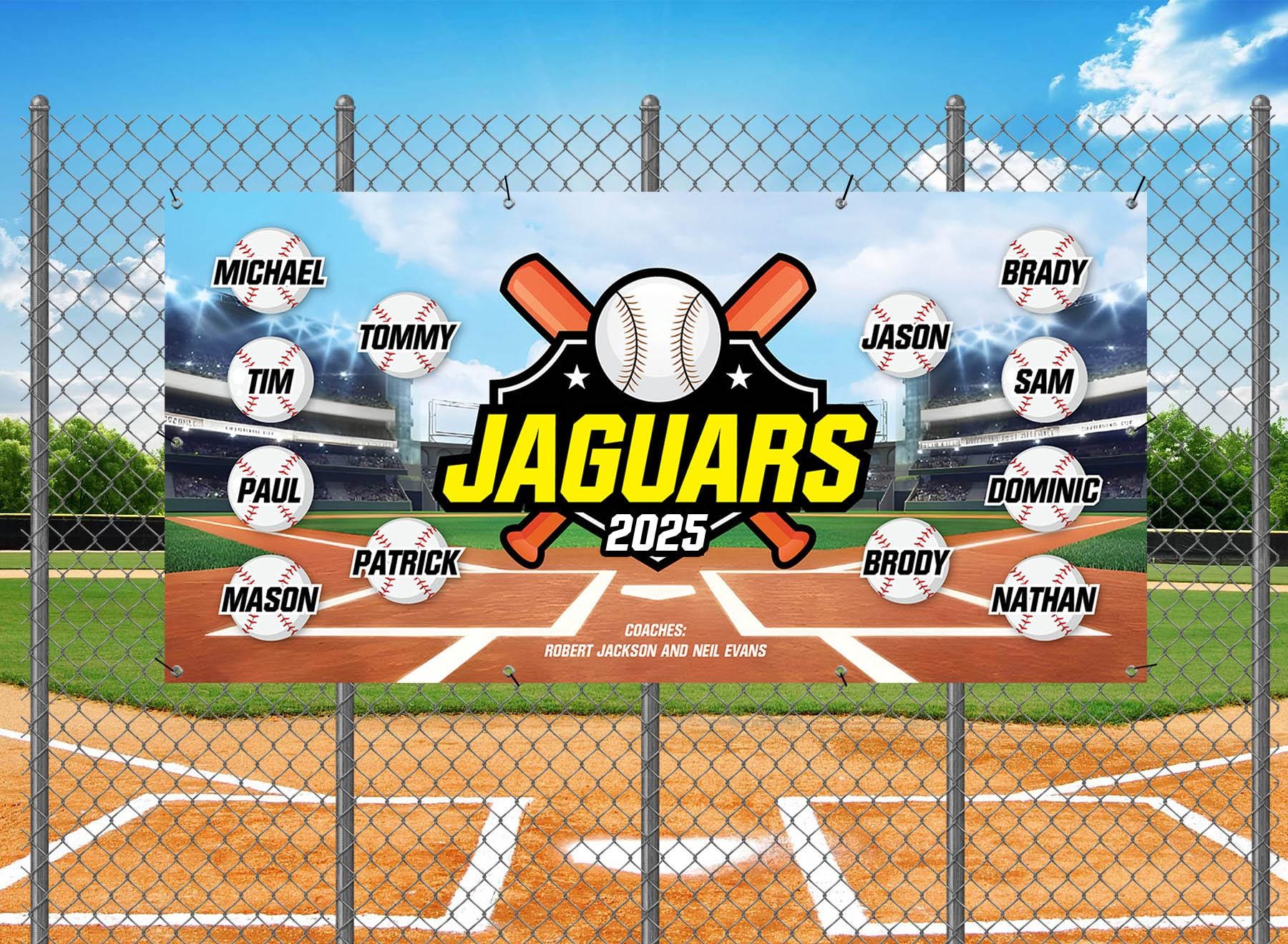 Baseball Team Banner, Softball Team Banner, T-ball Team Banner, Little ...