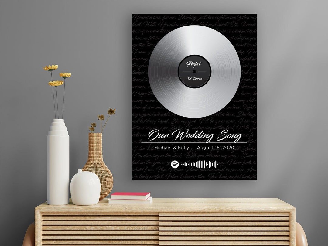 Custom Vinyl Record Printed Poster, Canvas Wrap or Frame - Platinum ...