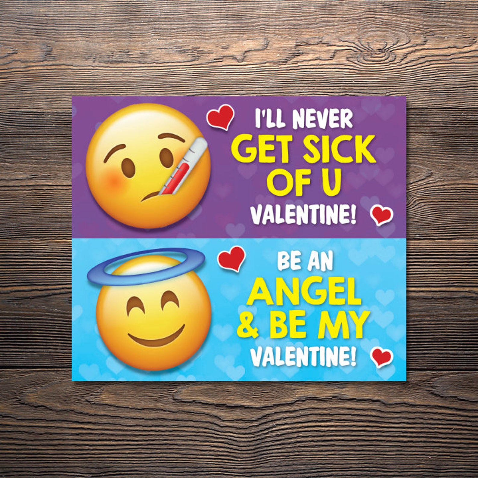 EMOJI Printable Valentine's Day Cards / Treat Bag - Etsy