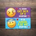 EMOJI Printable Valentine's Day Cards / Treat Bag Fold-over Cards - 8 ...