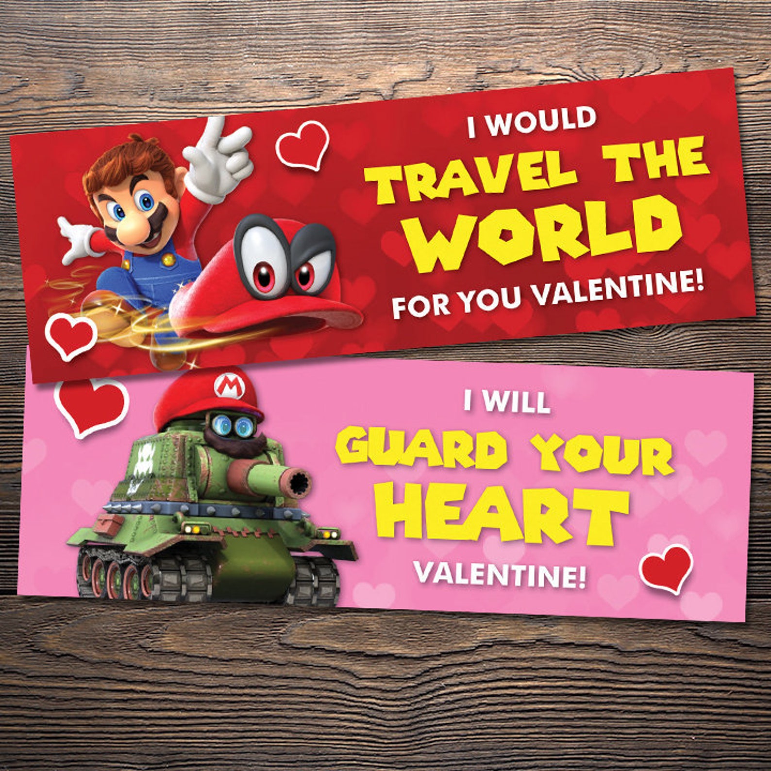 Super Mario Odyssey Inspired Printable Valentine's Day Cards / Treat ...