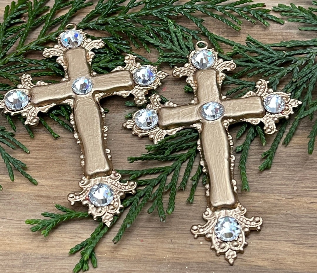 Gold Cross Necklace/gold Cross Pendant/gold Cross Women/gold Cross ...