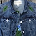 Hand Embroidered and Beaded Jean Jacket With Blue Hydrangeas: Woven ...