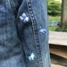 Hand Embroidered and Beaded Jean Jacket With Blue Hydrangeas: - Etsy
