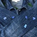 Hand Embroidered and Beaded Jean Jacket With Blue Hydrangeas: - Etsy