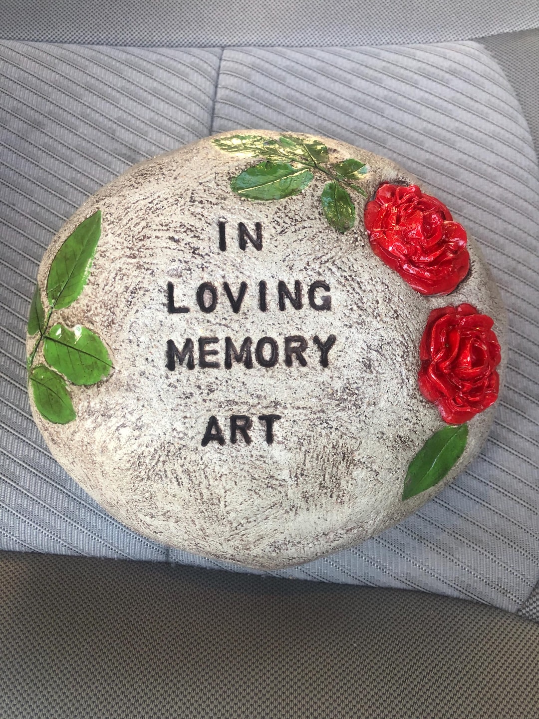 Solid Concrete Rustic Memorial Rock/in Loving Memory Memorial - Etsy