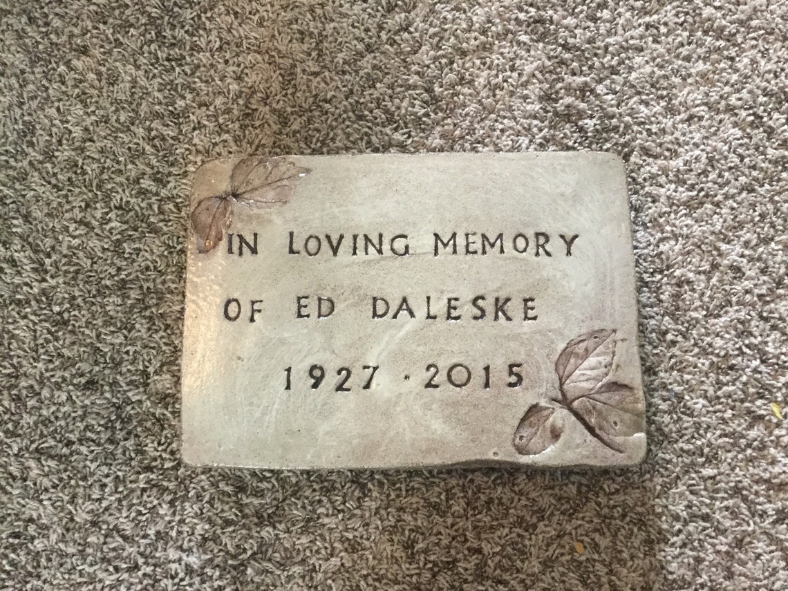 12 X 8 Solid Concrete Memorial Garden Stone/ Garden Stone/ - Etsy