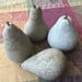 A Set of 4 Solid Concrete Rustic " Pears" /concrete Fruit/ornamental ...