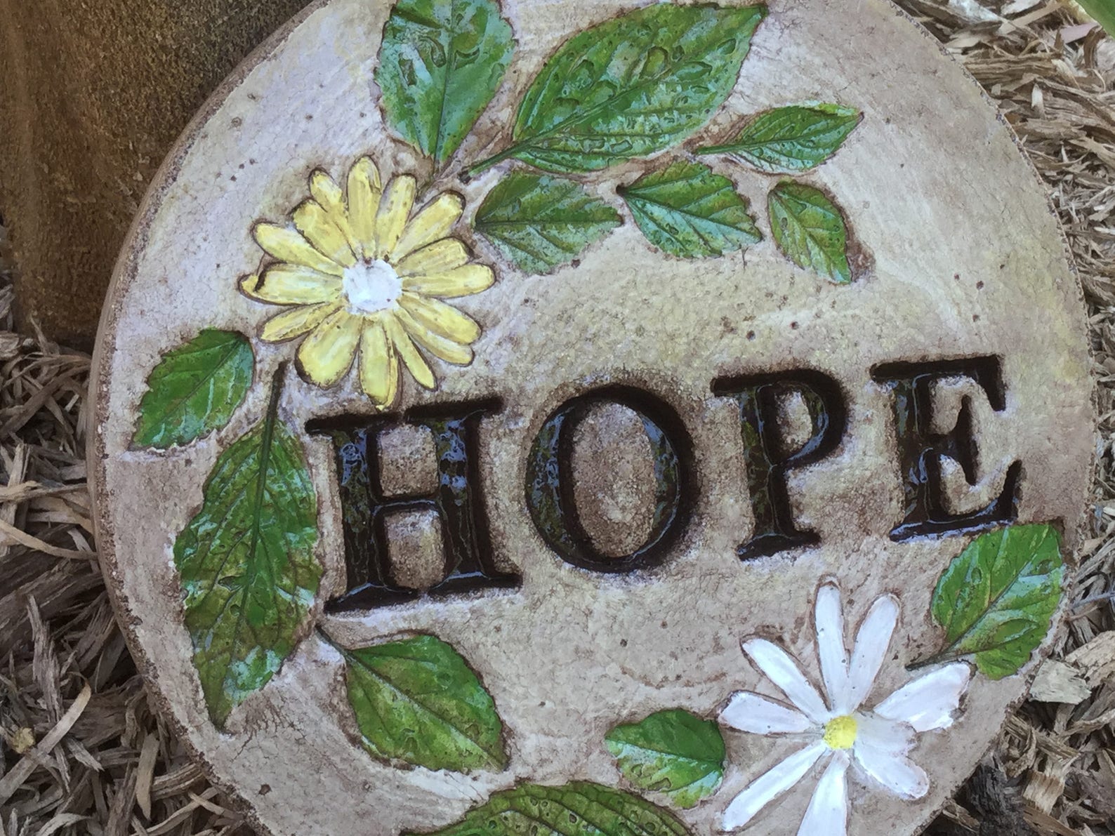 9 In. " Hope" Concrete Stepping Stone/garden Stone - Etsy