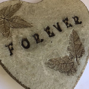 Rustic Concrete Heart "forever" - Etsy